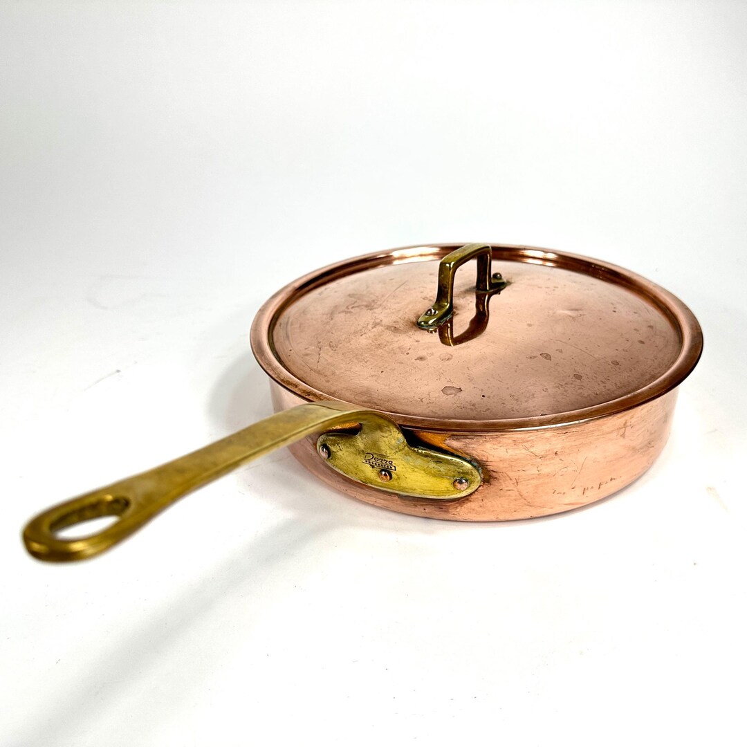 Mid Century Rustic Copper Lidded Pan, Vintage Dorre Metal, Copper ...