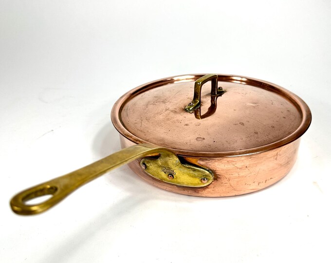Mid Century Rustic Copper Lidded Pan, Vintage Dorre Metal, Copper ...