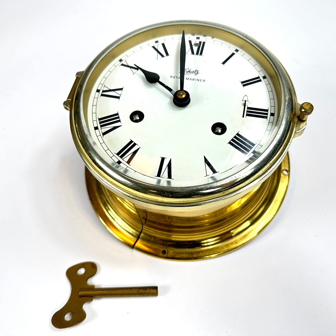 Vintage Schatz Royal Mariner Ship's Clock 1960s German Mechanical ...