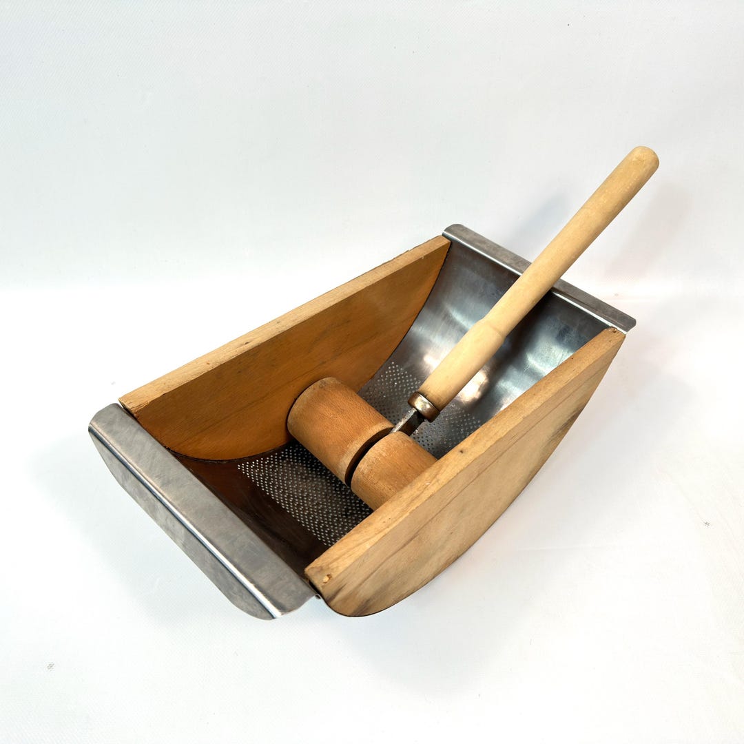 Wood Sieve Press – Extra Large Antique Tomato Masher – Traditional ...