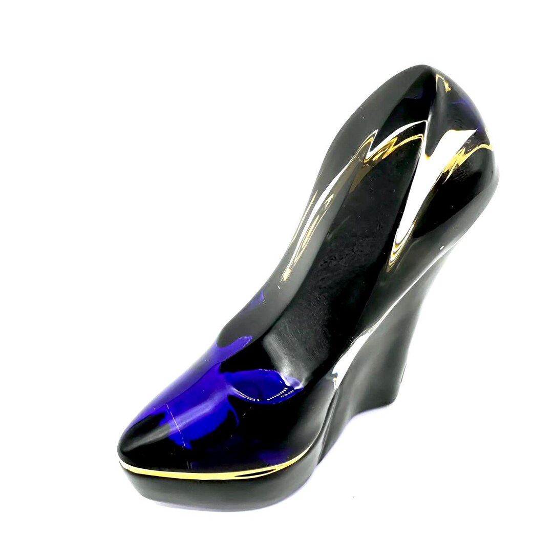 Kosta Boda Glass Stiletto Shoe Sculpture by Asa Jungnelius - Etsy