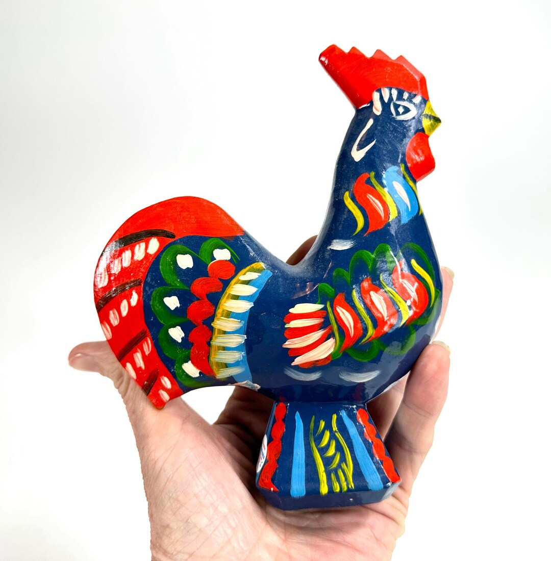 Large Vintage Dala Wooden Rooster by Nils Olsson Original Traditional ...