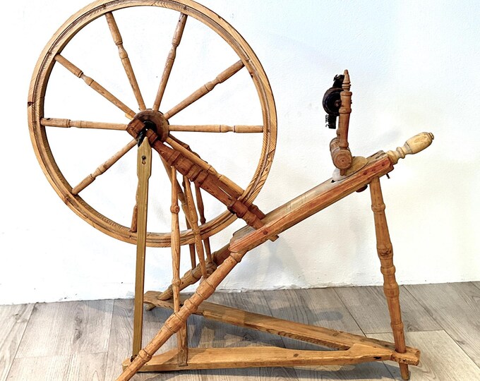 Charming 20th Century Rare Antique Swedish Spinning Wheel - Rustic Home ...