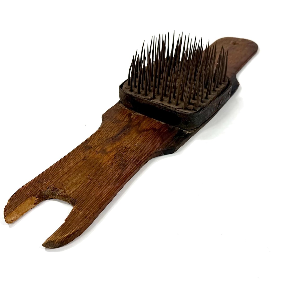 Rare 18th Century Swedish Flax Hatchel | Dated 1770 & 1820 | Primitive ...