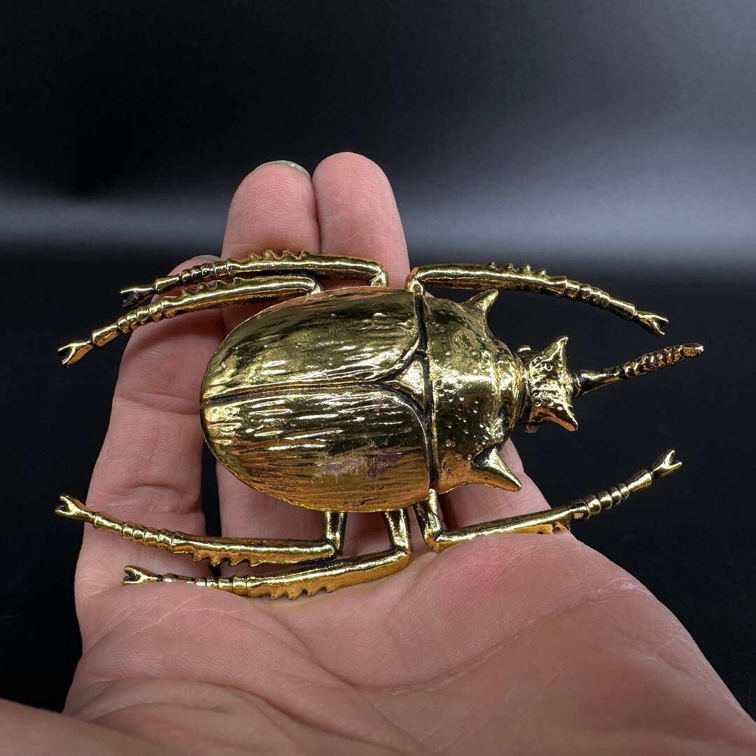 Vintage Brass Beetle Figurine Ornament Large Brass Insect for Home Decor - Etsy