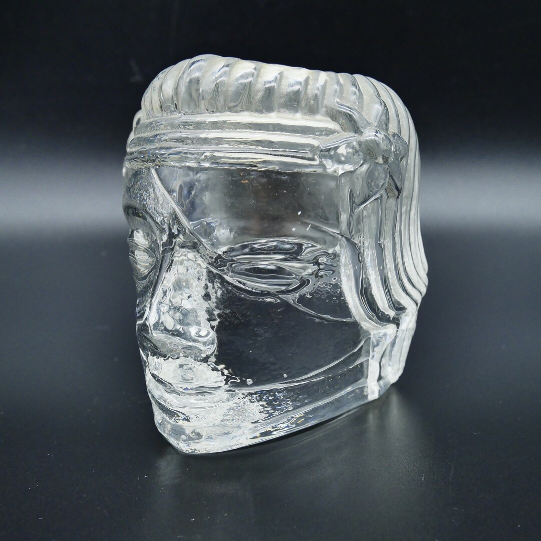 Vintage Kosta Boda Art Glass Greek Head Candle Holder by Bertil Vallien ...