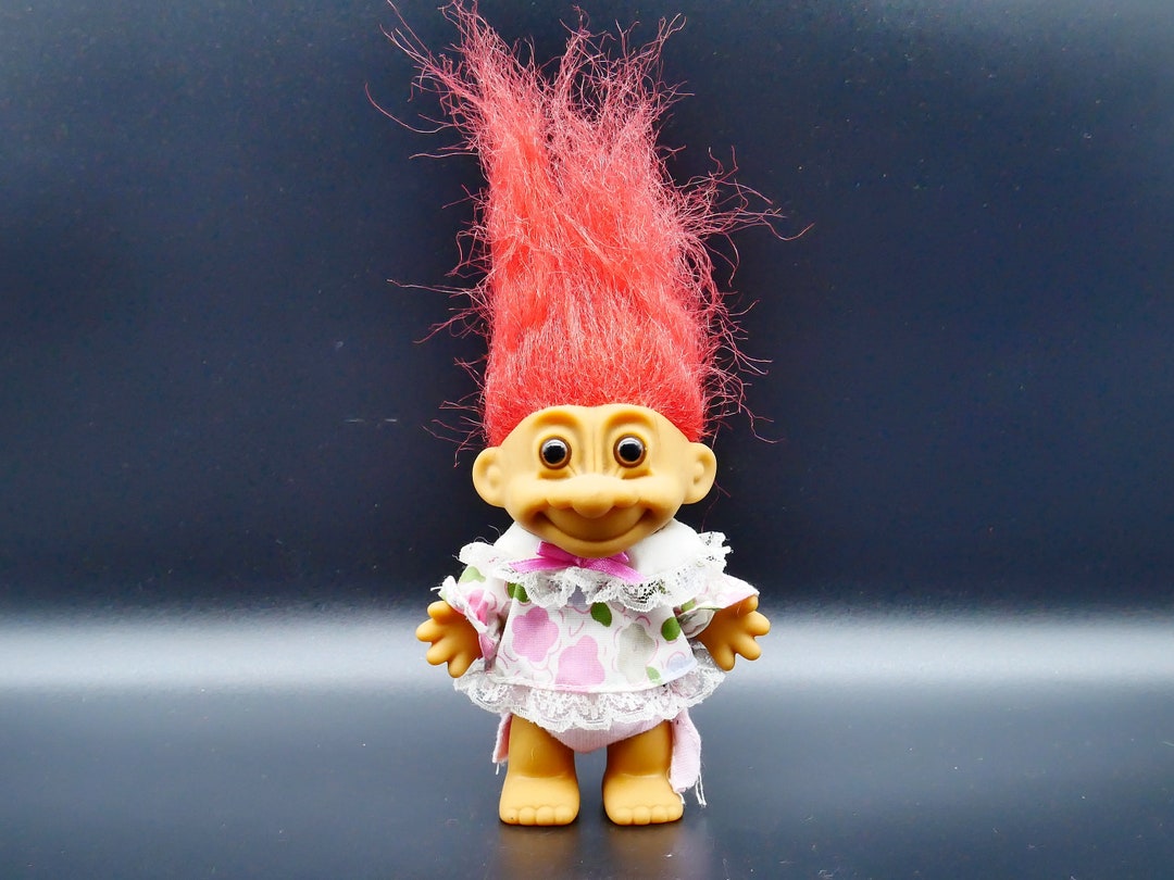Mid Century 1985, Red Hair Troll Doll, Collectible Rubber Toy, Gonk ...