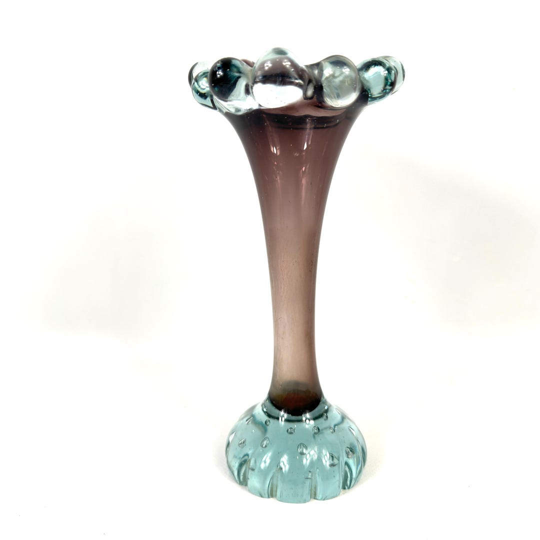 1960s Åseda Glassworks Vase – Swedish Art Glass in Lilac and Aqua ...