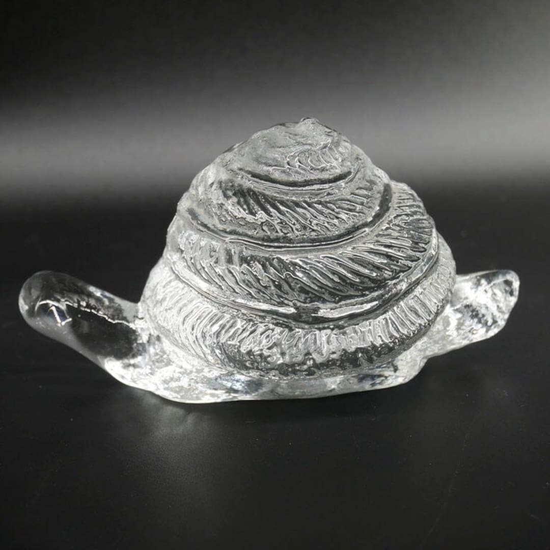 Vintage Pukeberg Snail Glass Sculpture – Uno Westerberg Signed ...