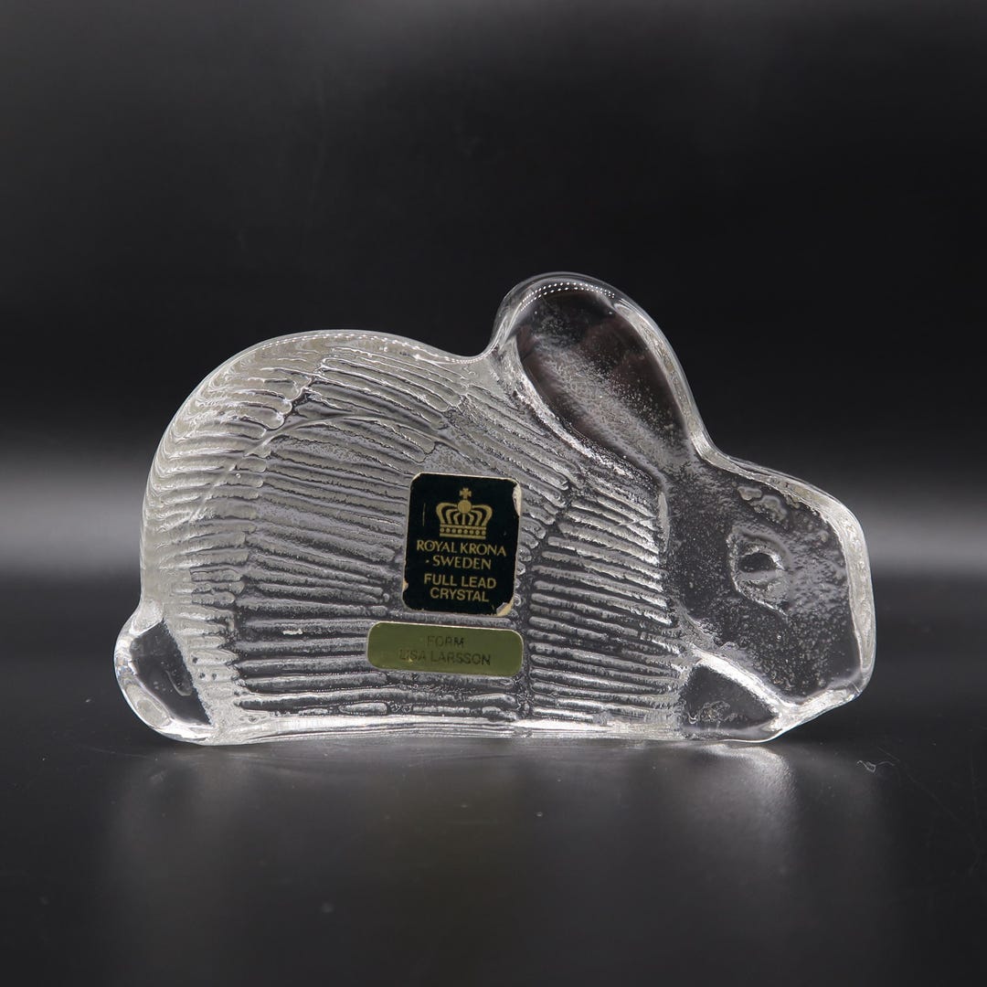 Lisa Larson Glass Rabbit – Vintage 1970s Scandinavian Bunny - Etsy