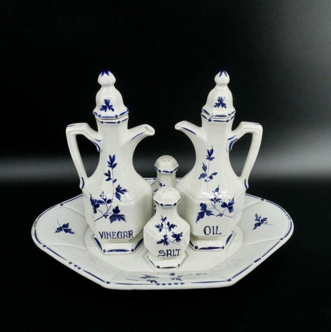 Vintage Italian Made Condiment Set, Featuring Salt and Pepper Shakers ...