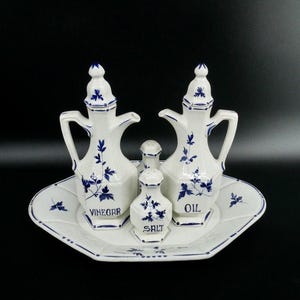 Vintage Italian Made Condiment Set, Featuring Salt and Pepper Shakers ...