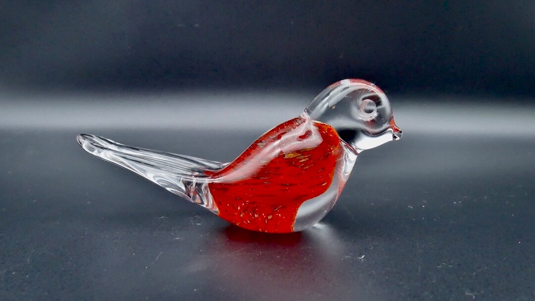 Vintage Art Glass Red Cardinal Bird Handmade and Designed by - Etsy