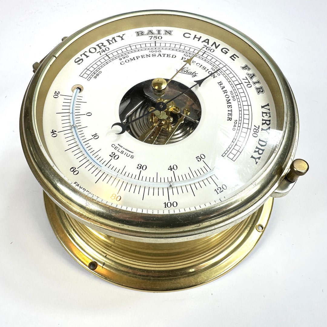 Schatz Brass Precision Barometer – Vintage West Germany Nautical ...