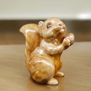 Vintage Squirrel Ceramic Figurine - Hand Painted, Signed, Made in ...