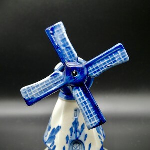 Vintage Mid-century Delft Blue Windmill Figurine Dutch Delft Souvenir ...
