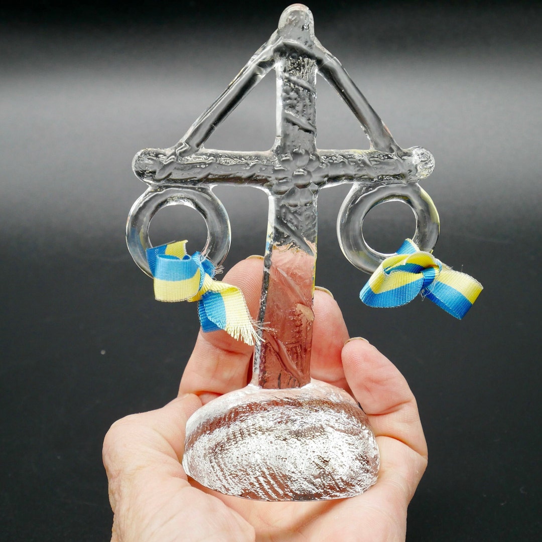 Vintage Kosta Boda Art Glass Midsummer Maypole Paperweight Bertil ...