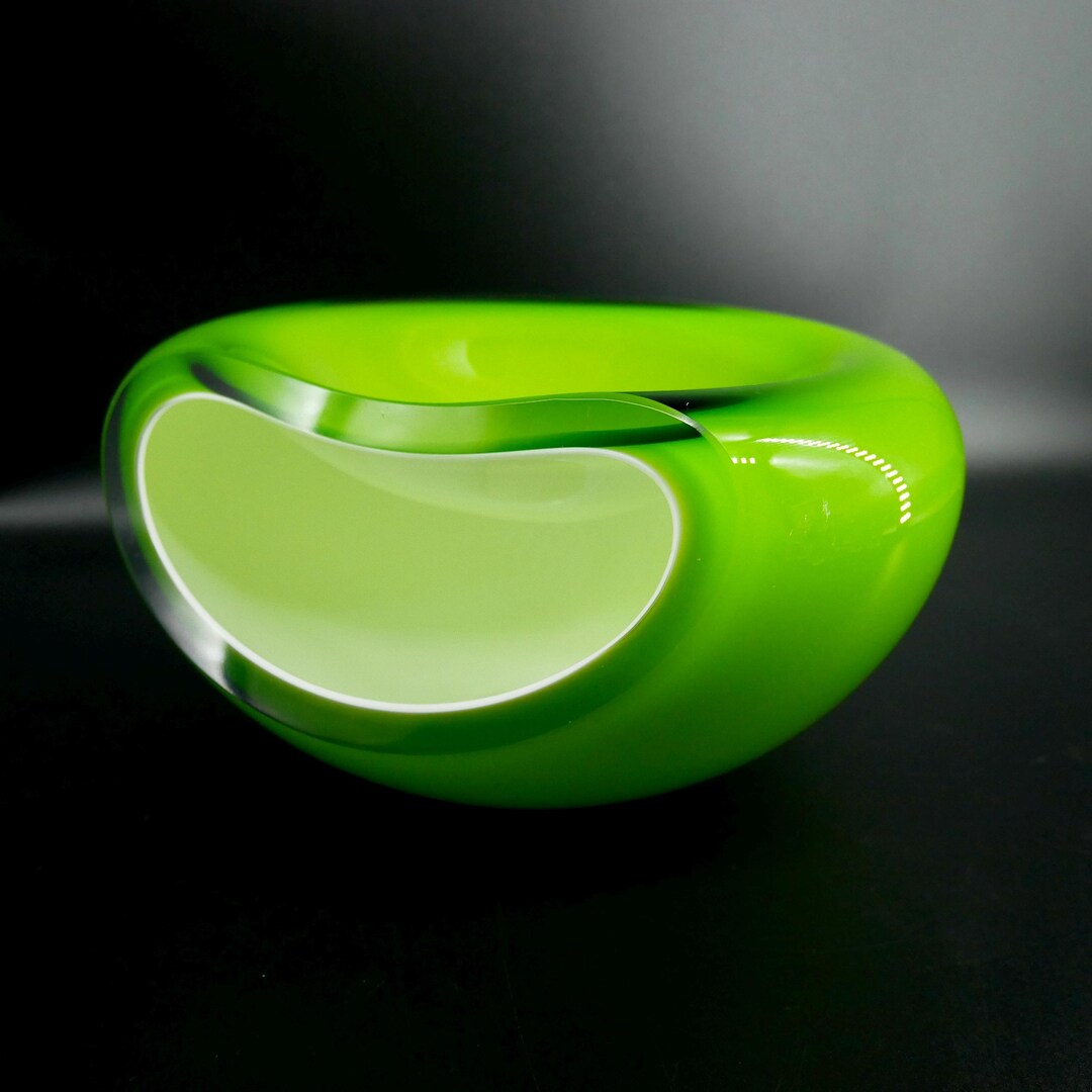 Vintage Eva Solo "the Smile" Green Glass Bowl – Danish Modern Design ...