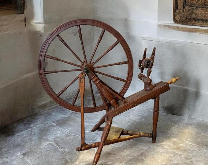 Charming 19th Century Rare Antique Swedish Spinning Wheel - Rustic Home ...