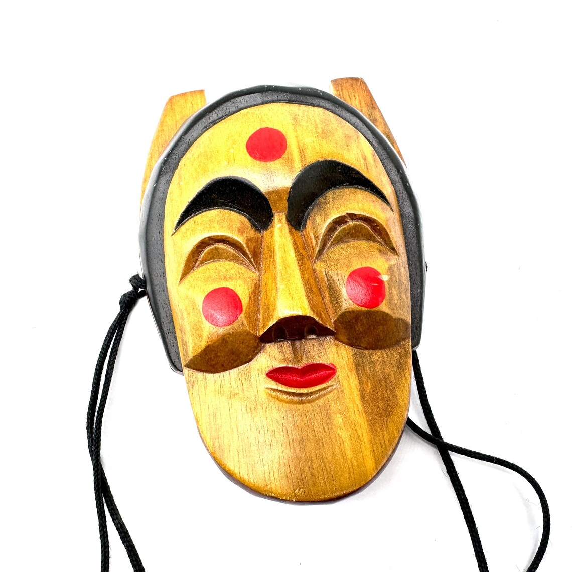 Korean Hahoe Tal Masks, Hand-carved Wooden Dance Mask Pair - Etsy