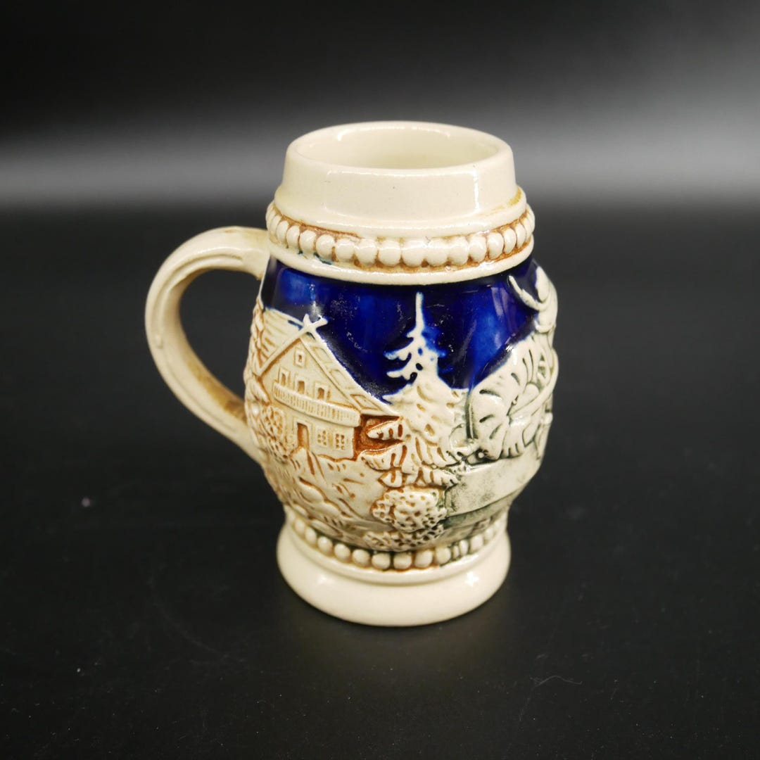 Unique Vintage Miniature Ceramic Beer Stein Mug | Collectible German ...