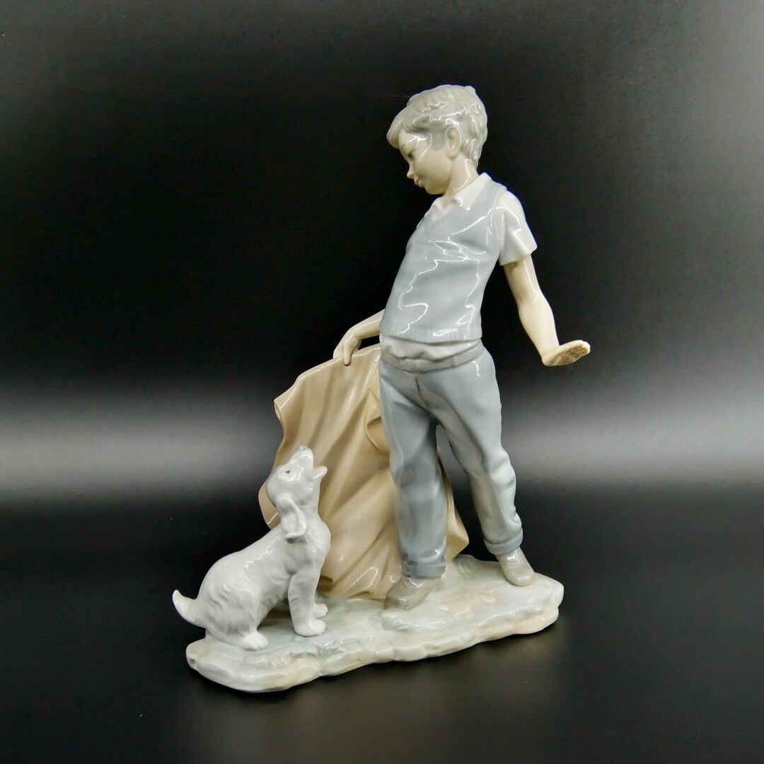 Lladro "boy With Dog" Porcelain Figurine – Handcrafted Spanish Art ...