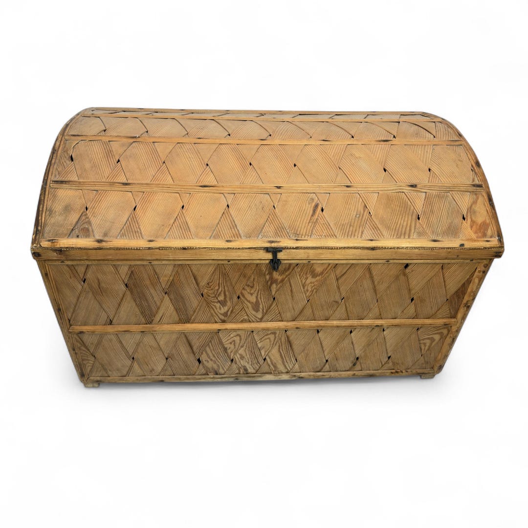 Vintage Rustic Bent Wood Trunk Storage Chest, 79 Cm - Etsy
