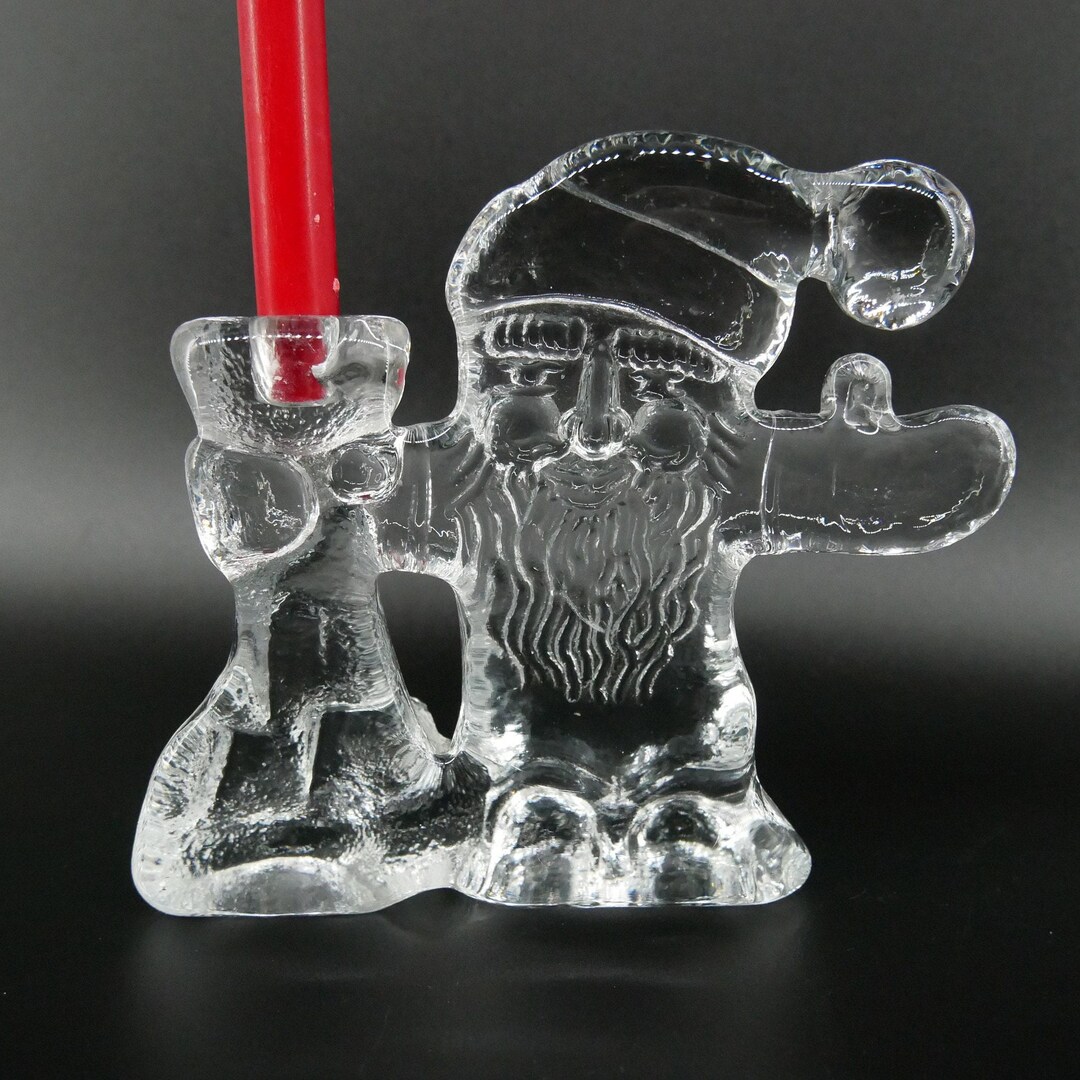 Vintage Kosta Boda Santa Glass Candle Holder Bertil Vallien, 1970s ...