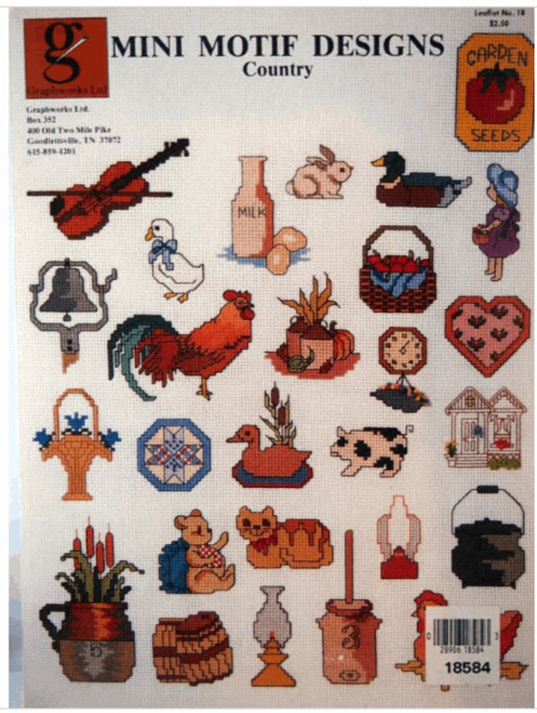 Mini Motif Designs Country Graphworks Ltd Leaflet 18 1984 - Etsy