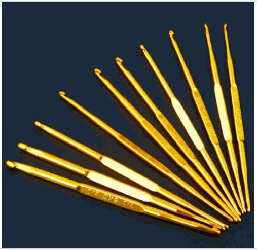 8 (eight) Pcs Set Double End Crochet Tunisian Hooks Aluminum Crochet ...