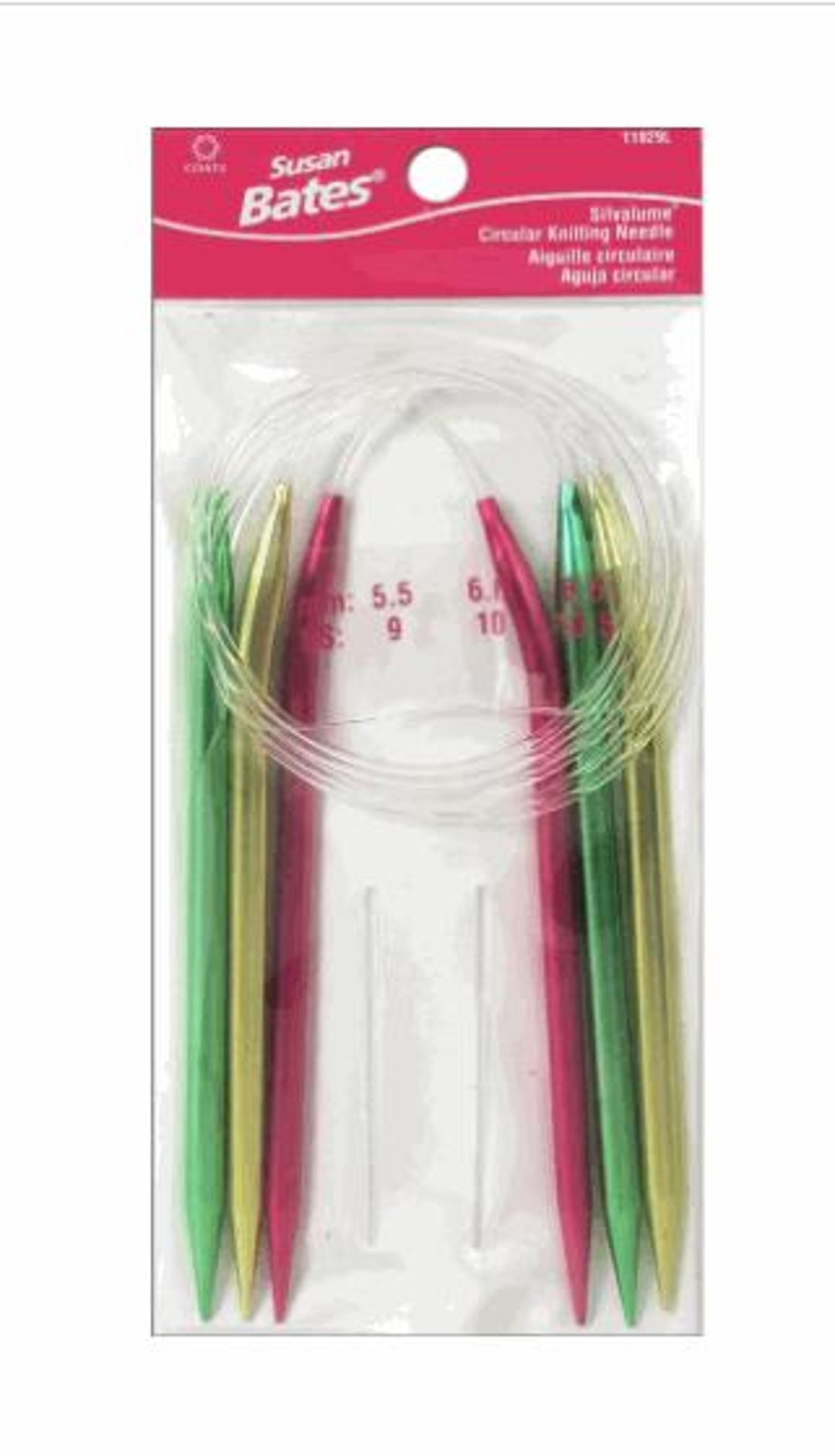 Susan Bates Silvalume Set of 3, 29 Circular Knitting Needles, U.S. 9 /5 ...