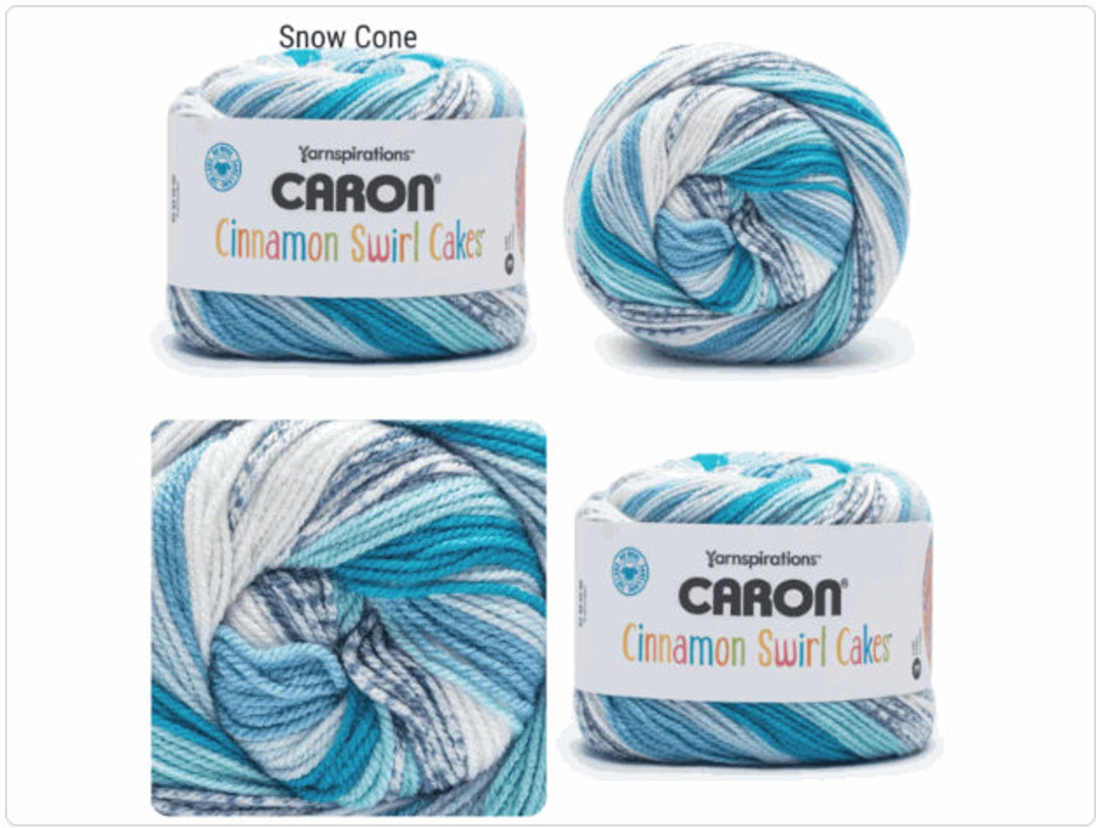 Caron Cinnamon Swirl Cakes Knitting Yarn Limited Edition Many Colorways ...