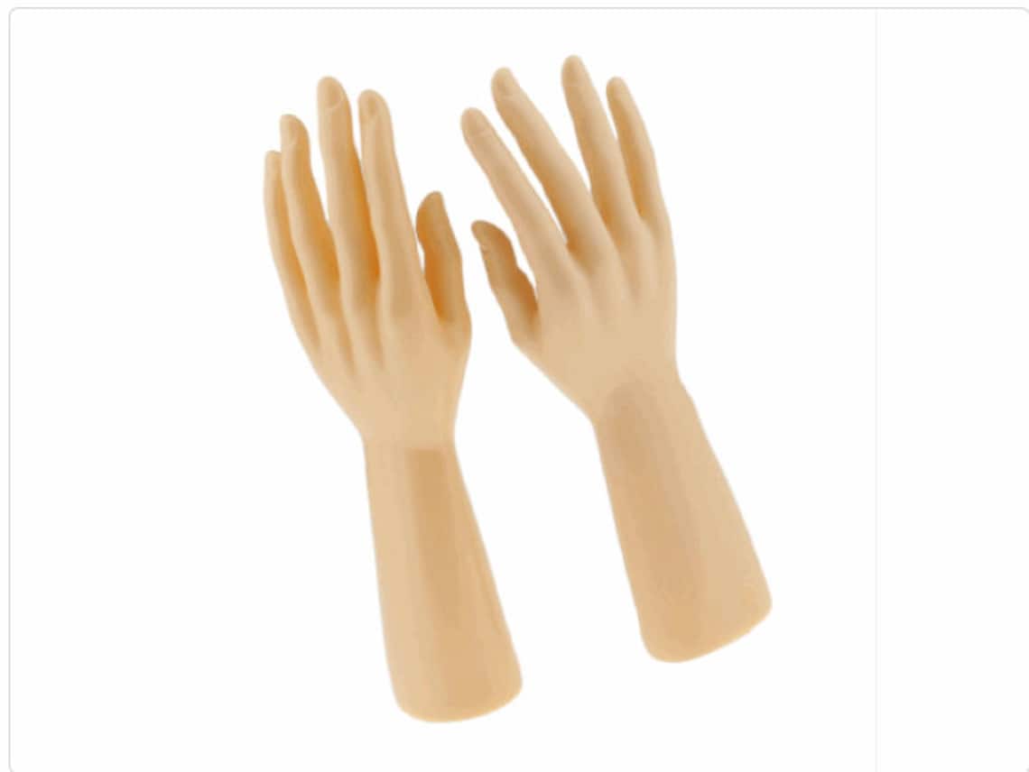 Male Hand Display One Pair Right and Left Men Mannequin Display Gloves ...