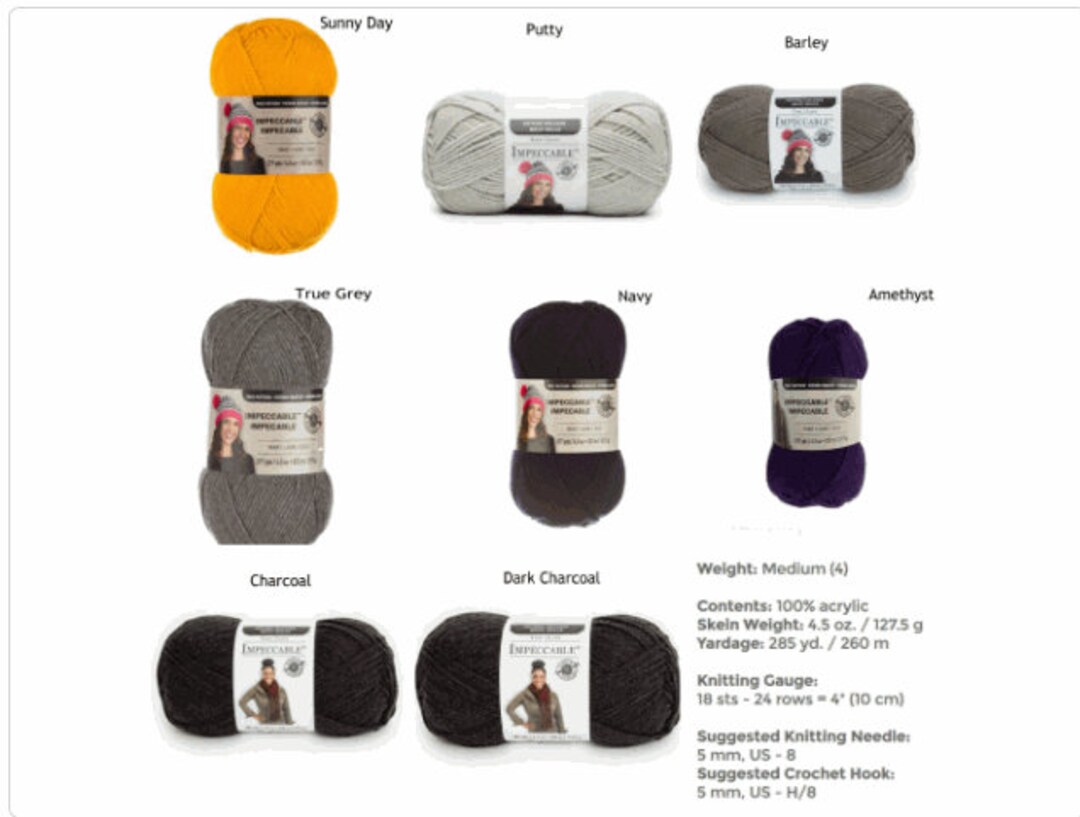 Impeccable™ Yarn, Loops & Threads®, Solid Many Colors to Choose From - Etsy