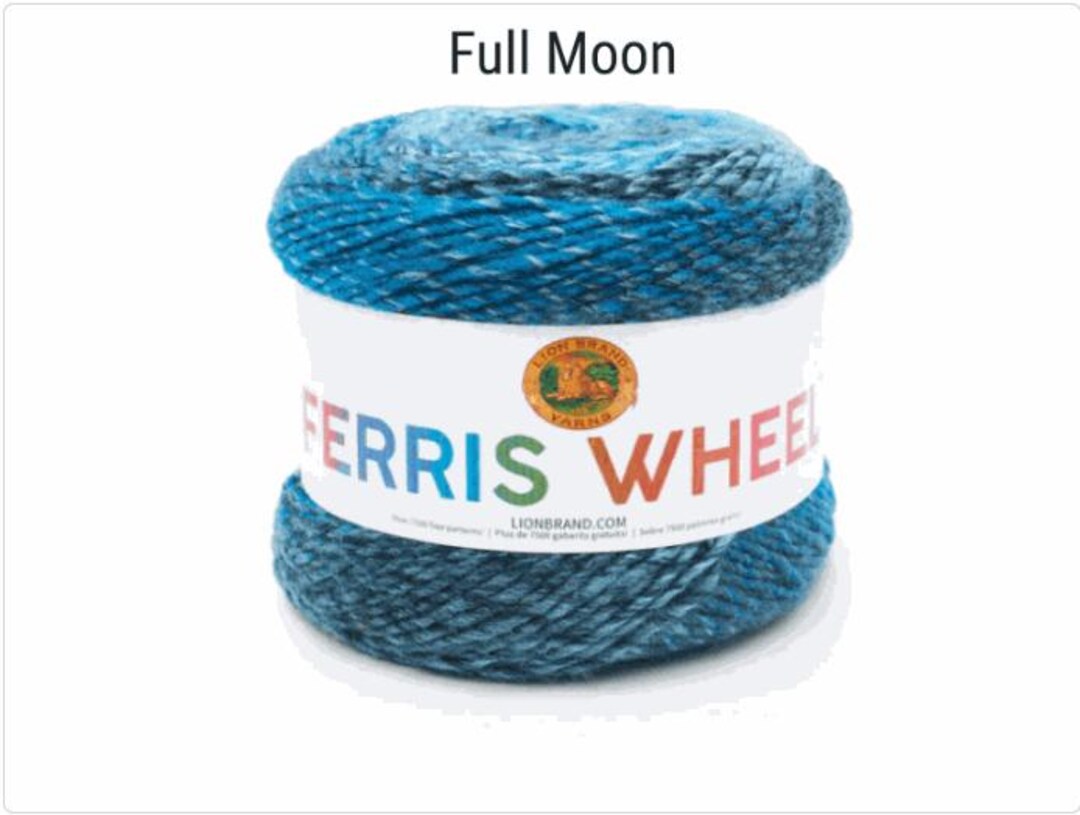 Ferris Wheel Yarn Lion Brand ONE Cake Full Moon or Morning Java - Etsy