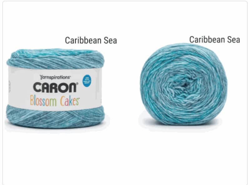 Caron Blossom Cakes Knitting Yarn - Acrylic Worsted Yarn - Tidepool ...
