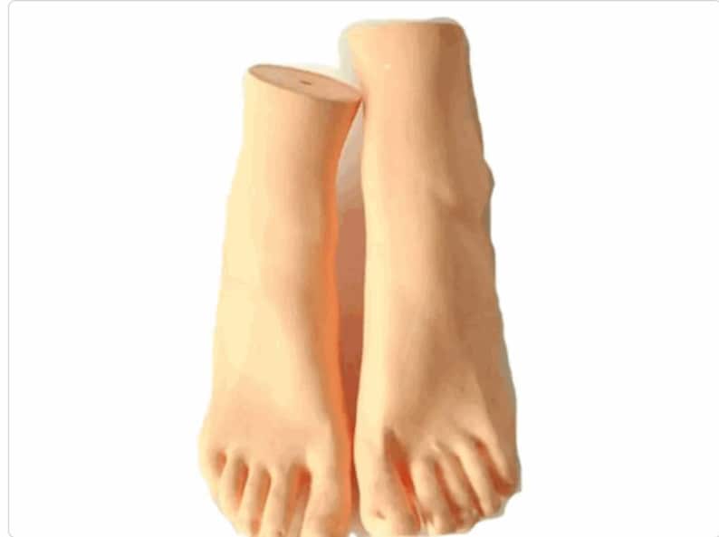 Lifelike Foot Display Plastic Form - Sandals Shoes Slippers Barefoot ...