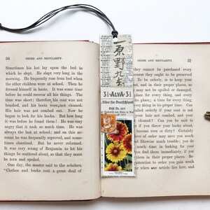 Vintage Bookmark Collage Art Made From Antique Papers - Handmade Book ...