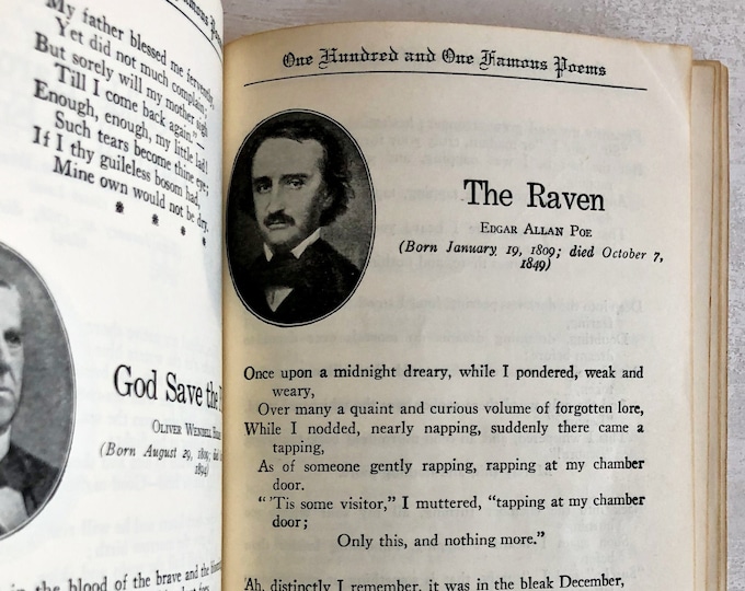Classic Poetry Book - 101 Famous Poems - 1929 Edition - Edgar Allan Poe ...