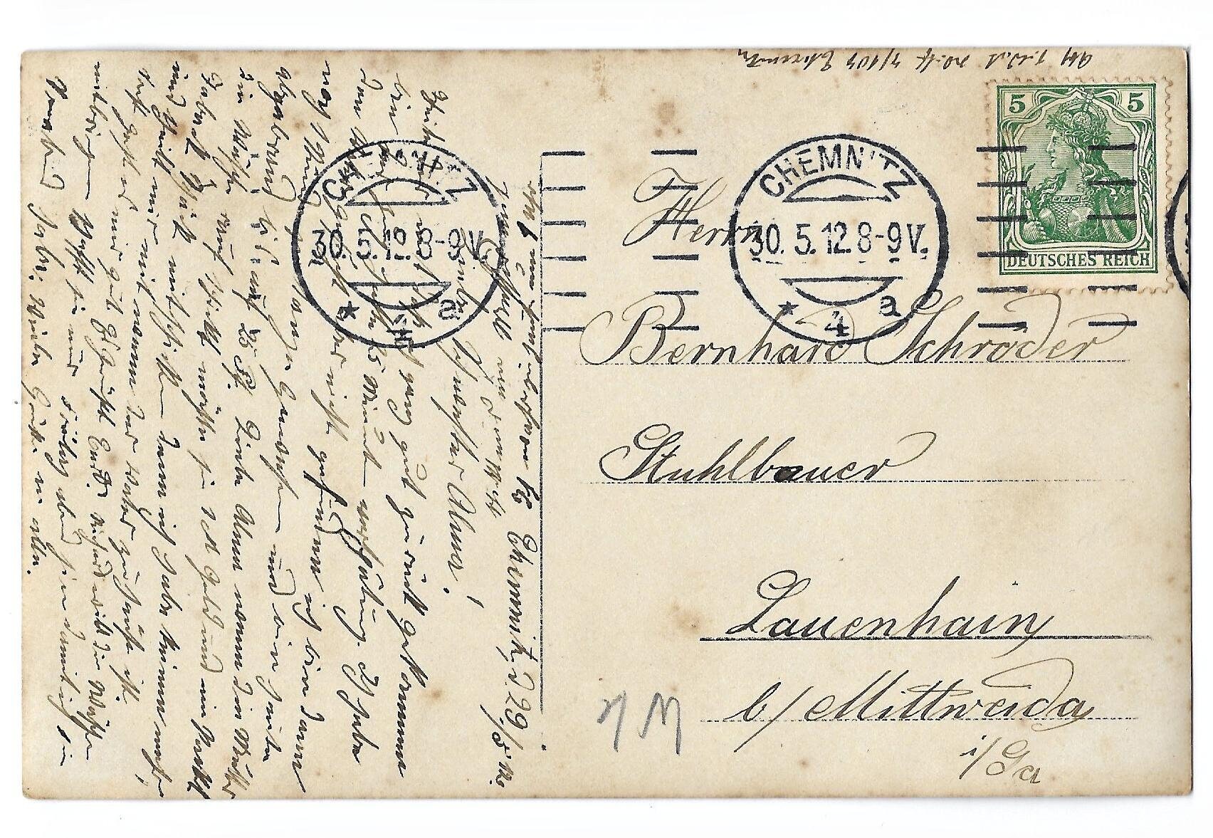 German soldiers RPPC Postcard Stamped and Dated 1912 Paper Stationery ...