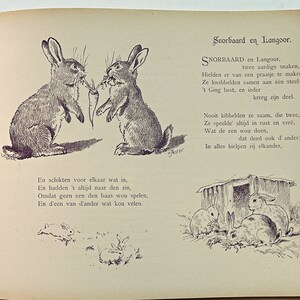 Dutch Antique Children's Book With Beautiful Illustrations hei, T'was ...