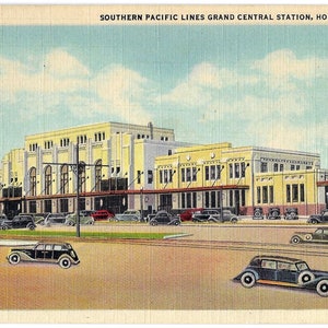Houston Texas Grand Central Station Vintage Postcard 1943 Postmark buy ...