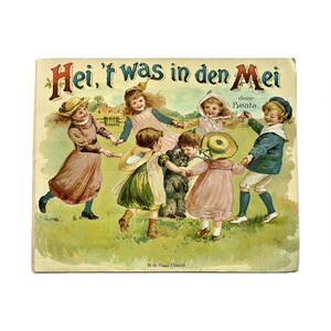 Dutch Antique Children's Book With Beautiful Illustrations hei, T'was ...