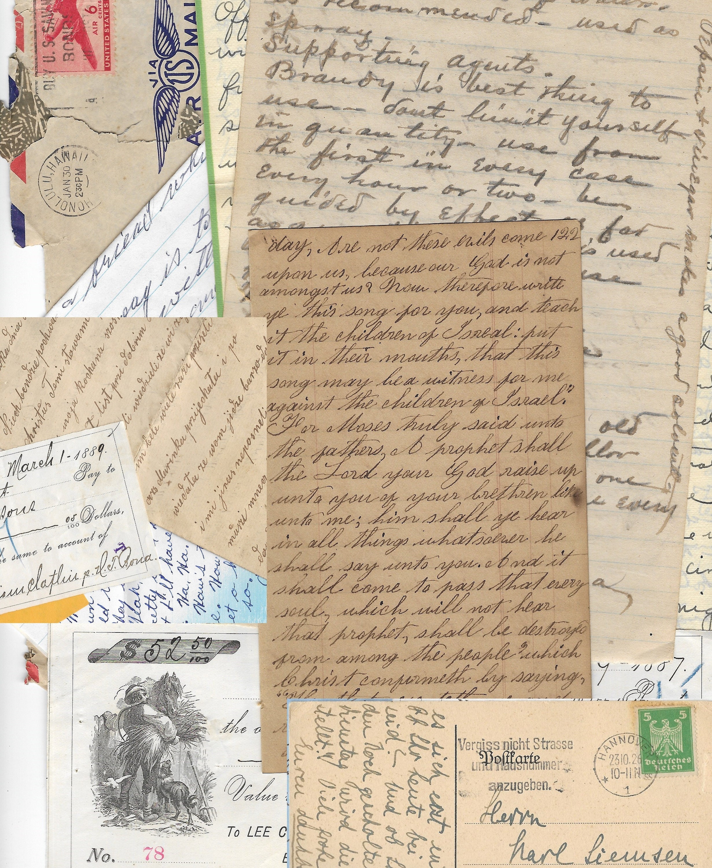 Old Writing Paper Background