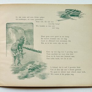 Dutch Antique Children's Book With Beautiful Illustrations hei, T'was ...