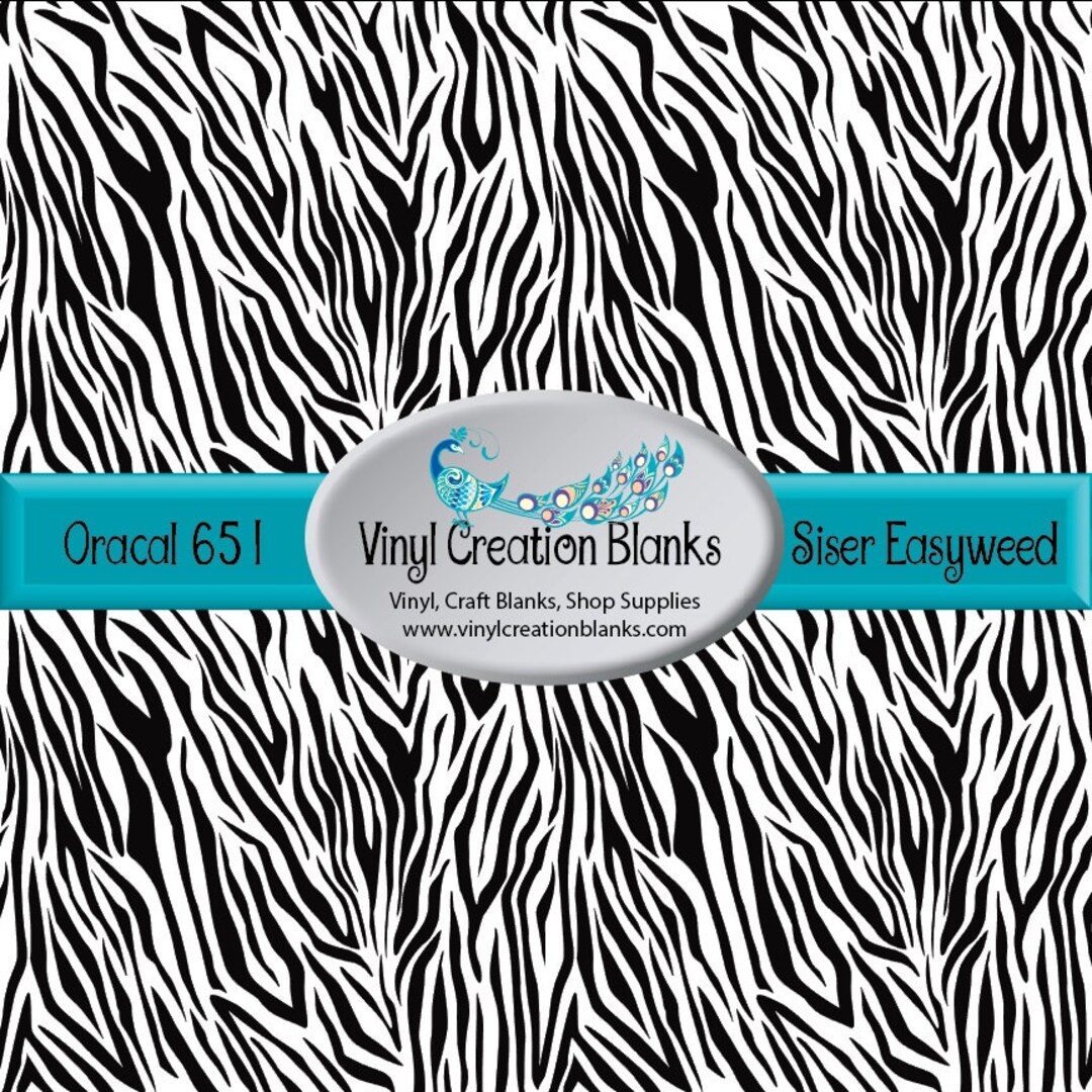Zebra Pattern Vinyl HTV and Outdoor Vinyl Zebra HTV T-shirt - Etsy