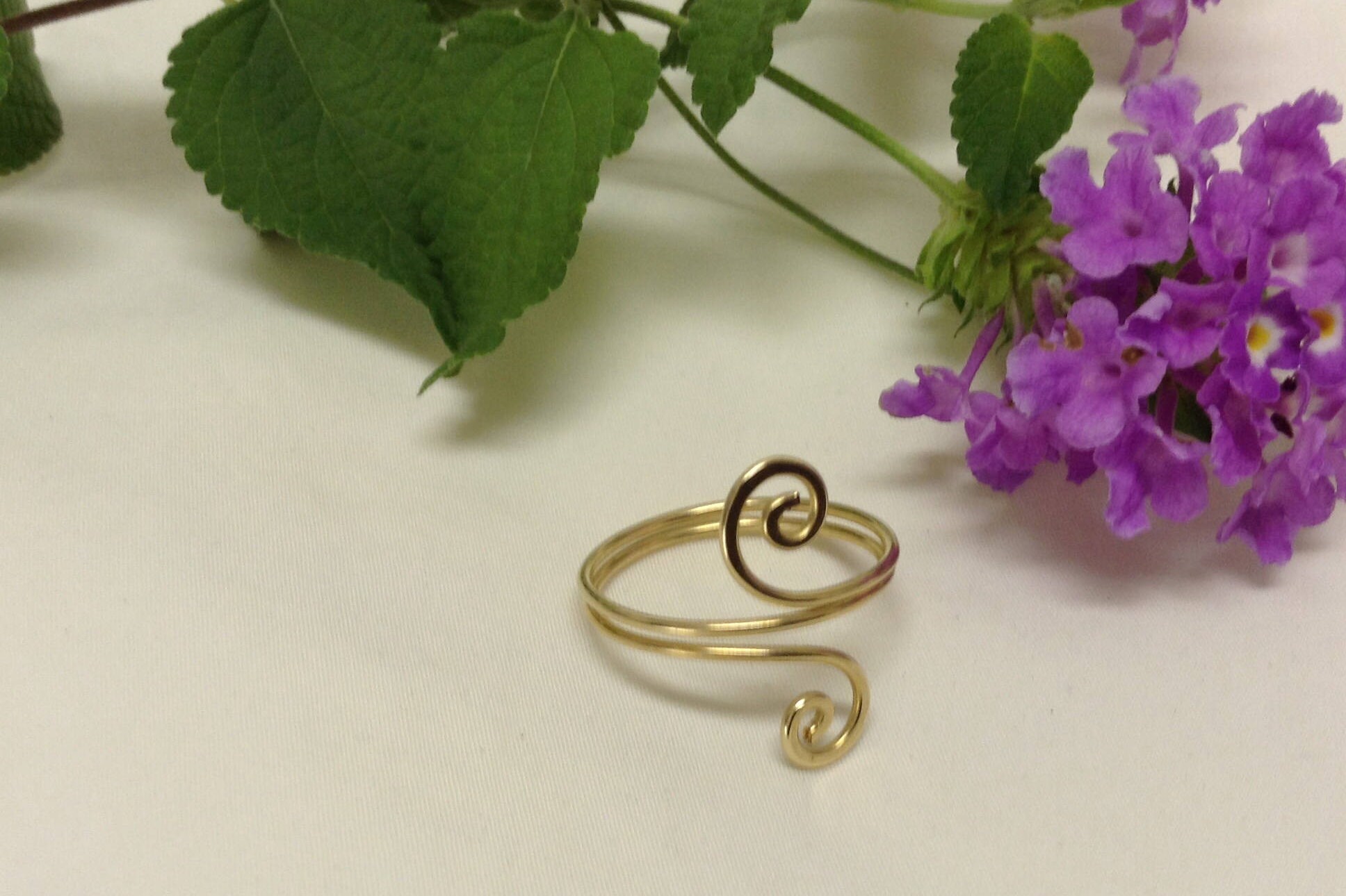 14 K Gold Filled Adjustable Ring/gold Thumb Ring/any Finger Ring/gift ...