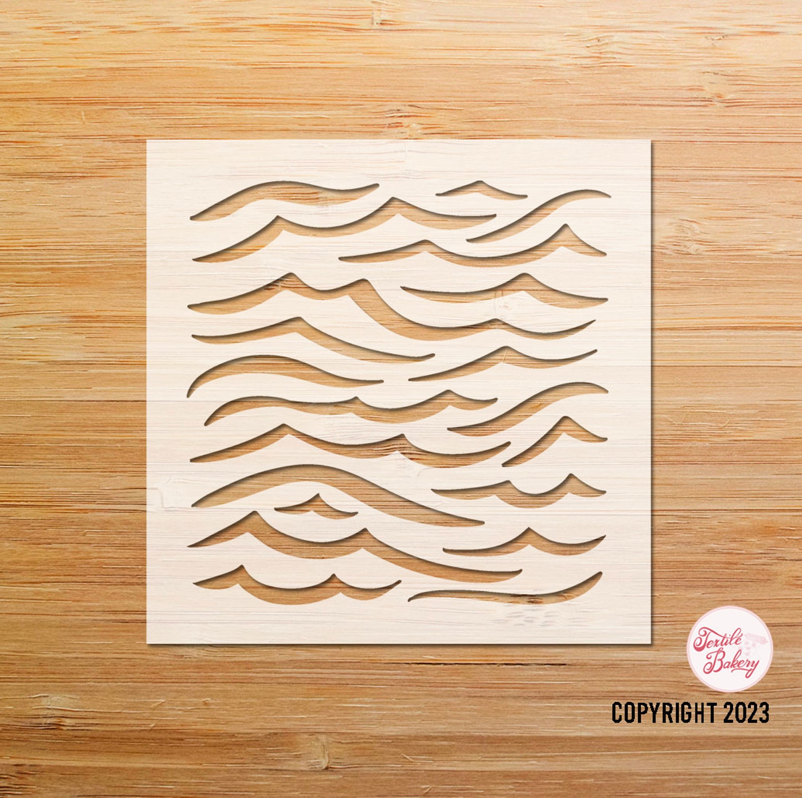 Wave Stencil, Ocean Stencil, Surf Stencil, Water Stencil, Journal ...