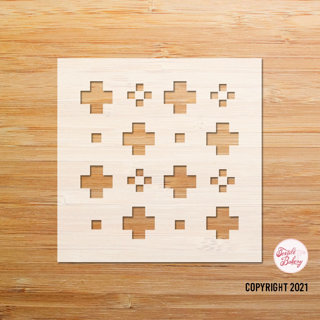 Swiss Cross Stencil, Scandinavian Stencil, Minimalist Geometric Stencil ...