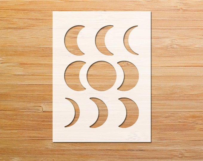 The Moon Cycle Stencil Reusable Moons Stencil art Stencil DIY Craft ...